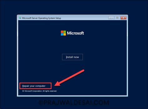 How To Boot Windows Server Into Recovery Mode Prajwal Desai