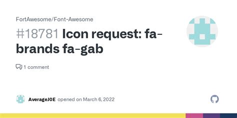 Icon Request Fa Brands Fa Gab · Issue 18781 · Fortawesomefont