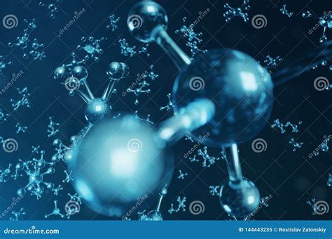 3d Illustration Molecule Structure Scientific Medical Background With