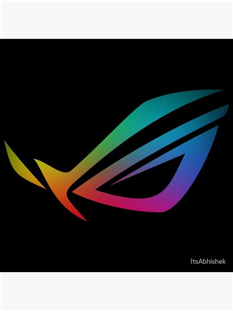 Asus Rog Logo Rgb Chroma Poster For Sale By Itsabhishek Redbubble