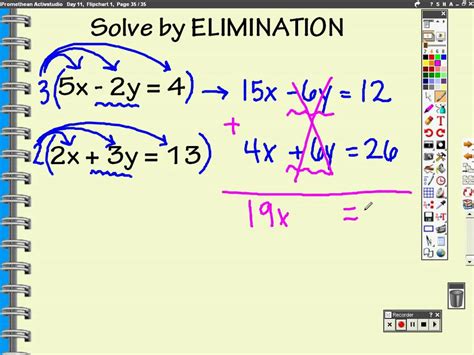 System Of Equations Elimination