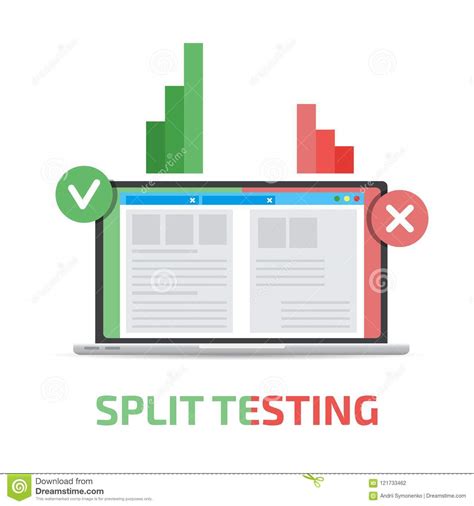 A B Comparison Split Testing Stock Vector Illustration Of Business