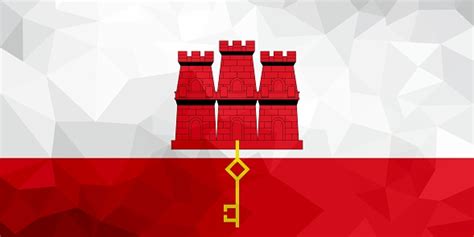 지브롤터 다각형 플래그입니다 모자이크 현대 배경입니다 기하학적 디자인 0명에 대한 스톡 벡터 아트 및 기타 이미지 0명 3차원 형태 건축물 Istock