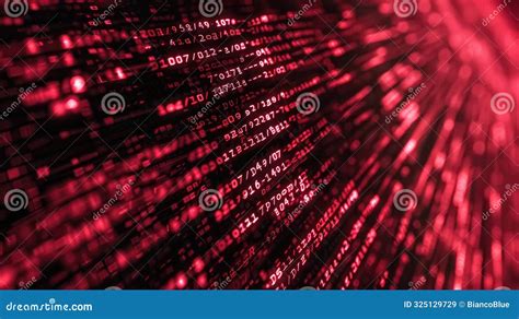Binary Code On A Red Background Aig535 Stock Image Image Of Network Device 325129729