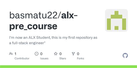 Github Basmatu Alx Pre Course I M Now An Alx Student This Is My First Repository As A Full
