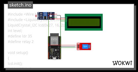 Using Ldr Lcd And Relay Display The Reading Of The Ldr On Lcd Wokwi