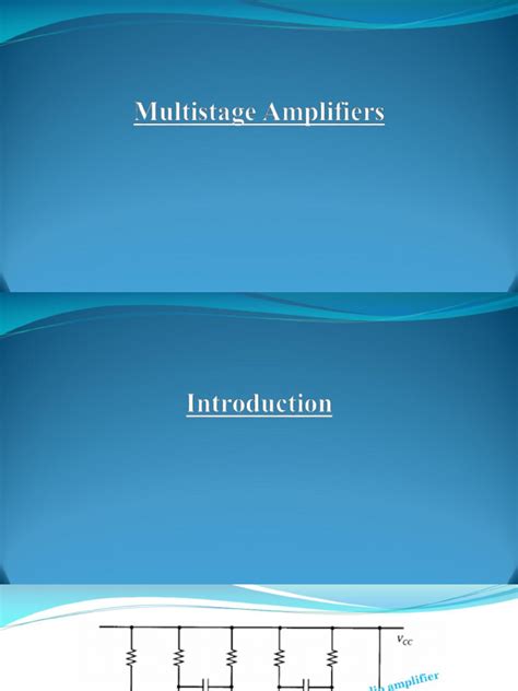 Multistage Amplifiers Pdf