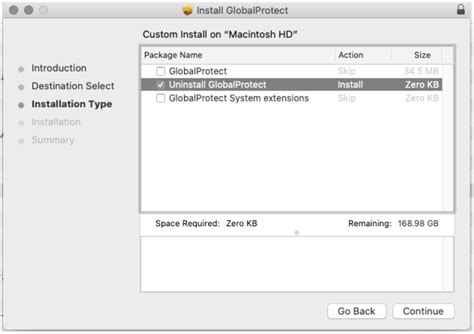 uninstall the globalprotect app for macos