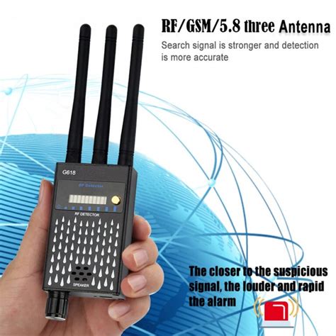 Three Antennas Professional Radio Frequency Detection Device Gsm Gps Rf Signal Detector Anti