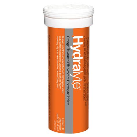 Hydralyte Effervescent Electrolyte Tablets Orange 10 Pack