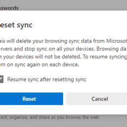 Reset Sync In Microsoft Edge And Delete Sync Data