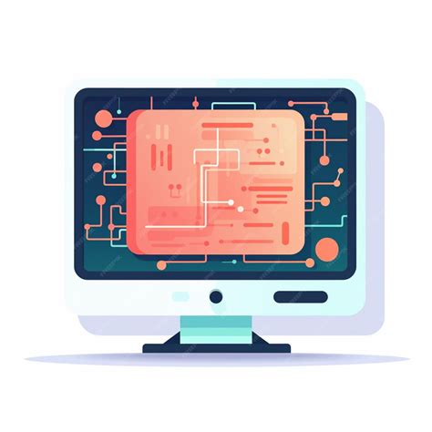 Premium Vector Computer Technology Pc Screen Desktop Isolated Internet Monitor Laptop Display