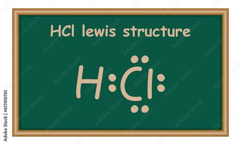 Lewis Electron Dot Structure For A Molecule Of Hydrogen Chloride Hcl
