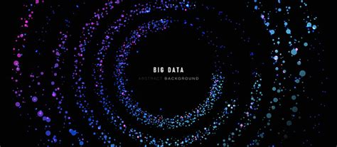 빅데이터 연결 미래형 기술 클라우드 정보 저장 및 분석 시스템 빛나는 흐름 원 선 입자가 있는 추상적인 배경 0명에 대한 스톡