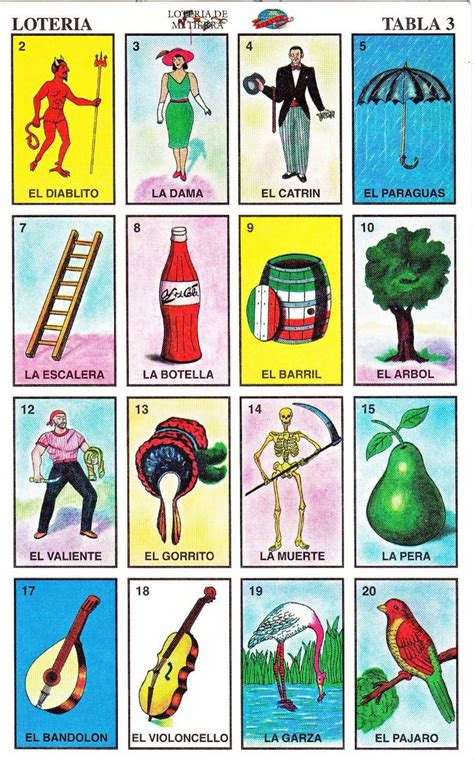 Loteria Printable Cards