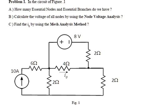 solved problem in the circuit of figure how many essential nodes and