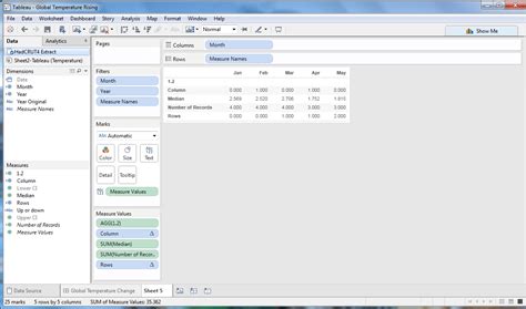 Moving Table Headers To The Bottom And Measure Axis To The Top The Data School