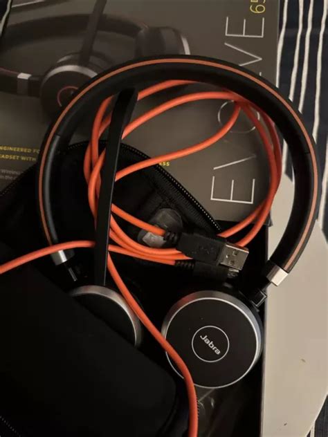 Jabra Evolve Wireless Bluetooth Stereo Headset Boxed Dongle Wire Picclick Uk