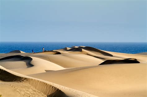 Maspalomas Dunes Sand Dunes Gran Canaria Beach Free Image From
