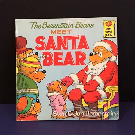 Vintage 1984 The Berenstain Bears Meet Santa Bear Story Book By