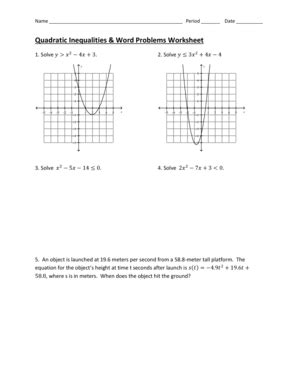 Quadratic Inequalities Word Problems With Solutions Pdf Fill Online Printable Fillable