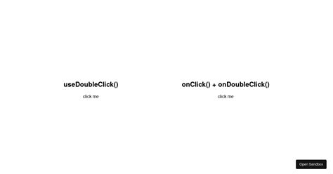 Use Double Click Forked Codesandbox