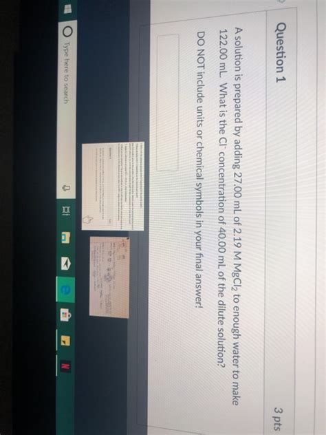 Solved 3 Pts Question 1 A Solution Is Prepared By Adding Chegg Com