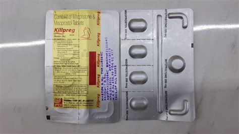 Killpreg Mifepristone Tab And Misoprostol Packaging Size 1 4 Tablets Kit At Rs 600 Stripe In