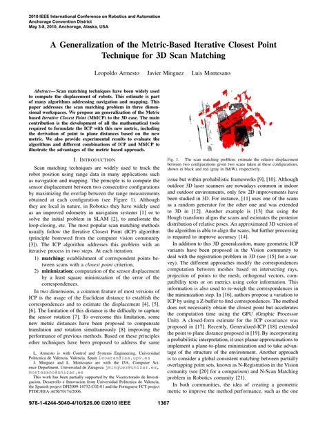 Pdf A Generalization Of The Metric Based Iterative Closest Point