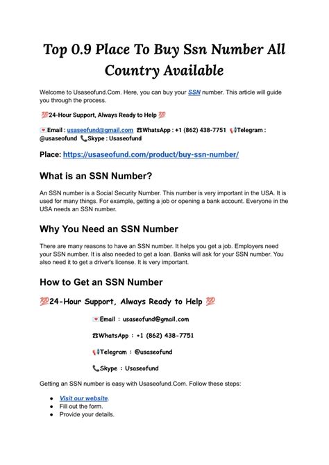 Ppt Top 0 9 Place To Buy Ssn Number All Country Available Powerpoint Presentation Id 14128857