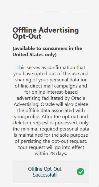 How To Opt Out Of Oracle