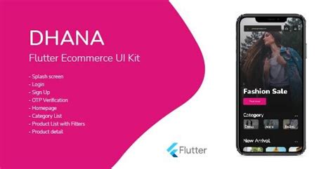 Dhana Ecommerce Flutter Ecommerce UI Kit Code Market