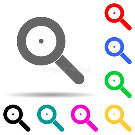 Loop Magnifier Multi Color Style Icon Simple Thin Line Outline Vector Of Web Icons For Ui And