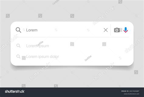 Search Bar Suggestions Ui Ux Design Stock Vector Royalty Free 2417424487 Shutterstock