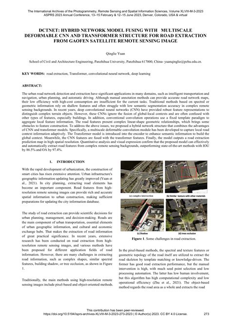 PDF DCTNET HYBRID NETWORK MODEL FUSING WITH MULTISCALE DEFORMABLE CNN AND TRANSFORMER