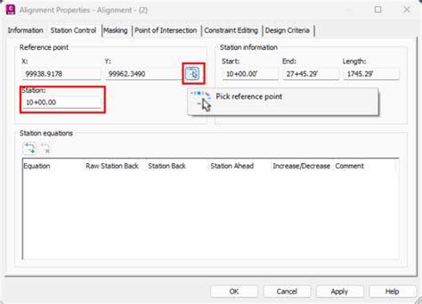 Civil 3d Tip How To Set And Modify Alignment Station Values Envisioncad