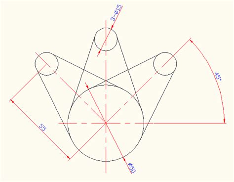 캐드 연습도면 접선 그리기 매운탕의 오토캐드 따라잡기