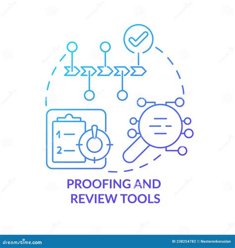 Proofreading Blue Concept Icon Text Editing Correction Process Idea