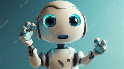 Premium Ai Image Happy Cute Robot Generative Ai