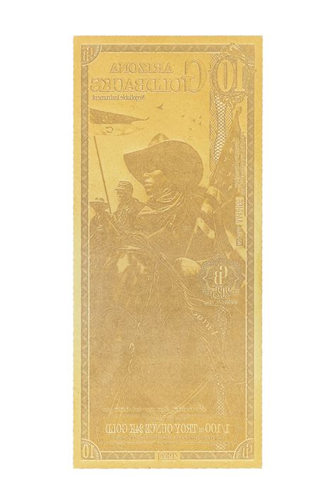 Buy 10 Arizona Goldback 1100 Troy Oz 9999 Fine 24k Gold Goldatm