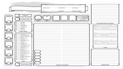 Best Character Sheets For Dungeons And Dragons 5th Edition Gamepur