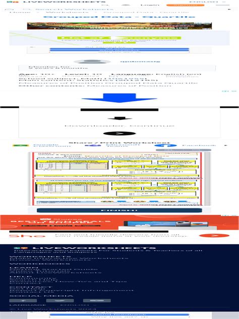 Grouped Data Quartile Worksheet Live Worksheets Pdf