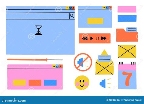 Set Hud Elements For The User Interface Modern Dialog Boxes And Pointers Digital Streaming