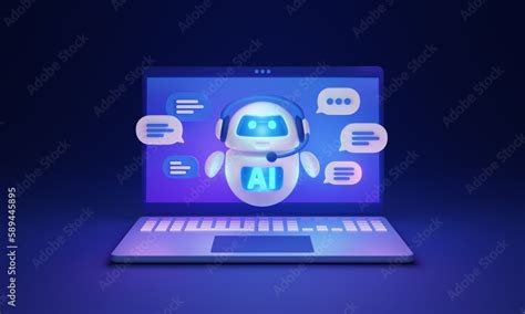 Chatbot Ai Assistant For Automated Customer Support 3d Illustration Concept Chat Bot Technology