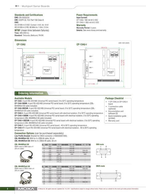 [moxa] Cp 134u I Db9m 4p Rs422 485 Universal Pci 정보통신전문 Exatek