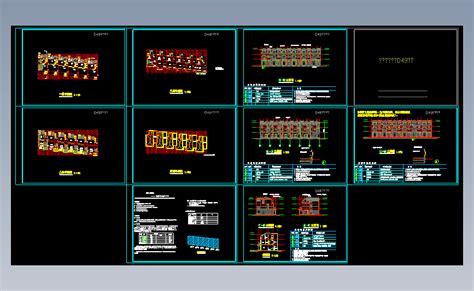 联体别墅设计方案图 AutoCAD 2000 模型图纸下载 懒石网