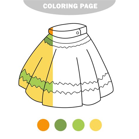 Coloriage Simple Jupe à Colorier Le Cahier De Coloriage 4569584 Art