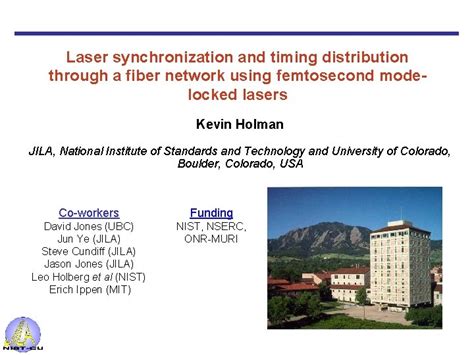 Laser Synchronization And Timing Distribution Through A Fiber