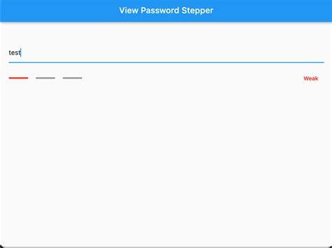 Password Stepper Flutter Package