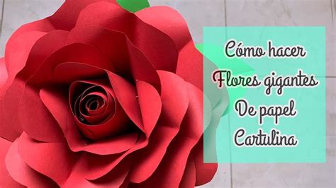 Diy Tutorial Para Hacer Flores Grandes De Cartulina Paso A Paso Youtube Paper Roses Paper